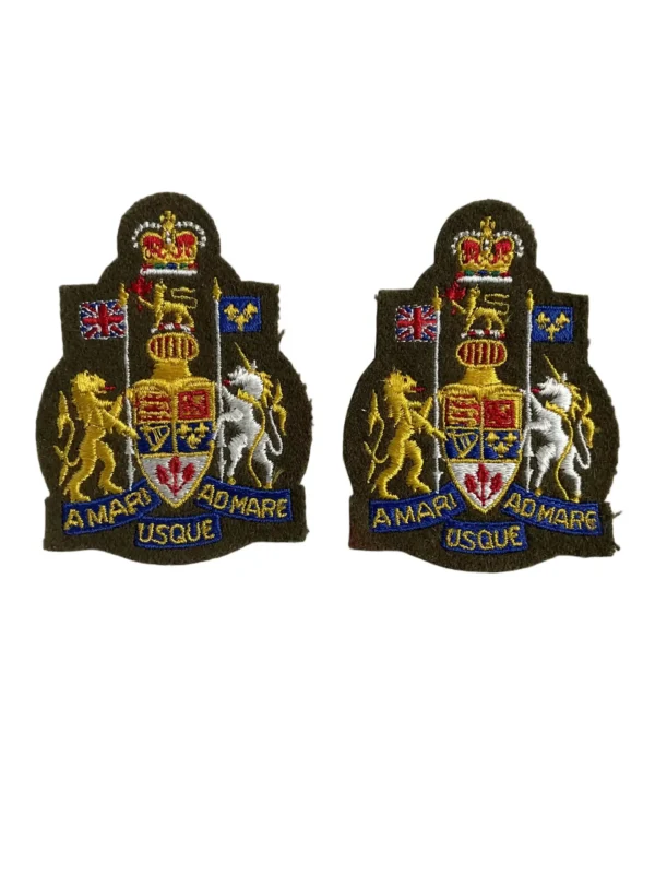 Canadian Army Khaki RSM Rank Insignia Pair - Military Antiques Toronto