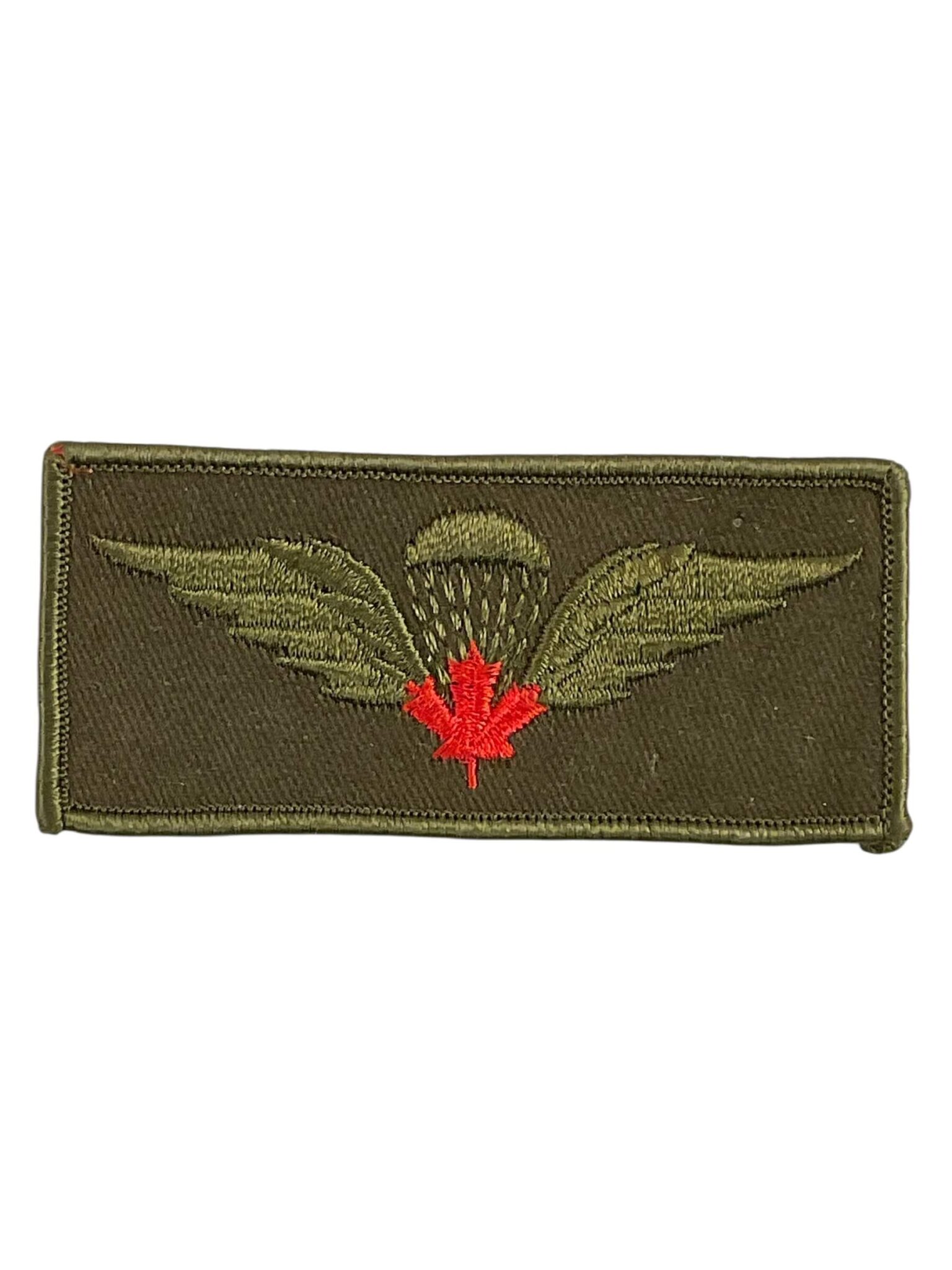 Canadian Forces Airborne Jump Qualification Wing Red Leaf OD Green ...