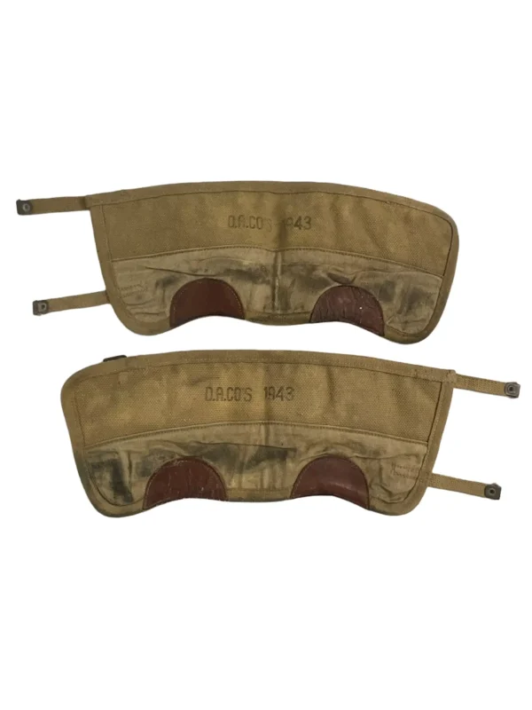WW2 British Army Gaiters 1943 Dated - Military Antiques Toronto