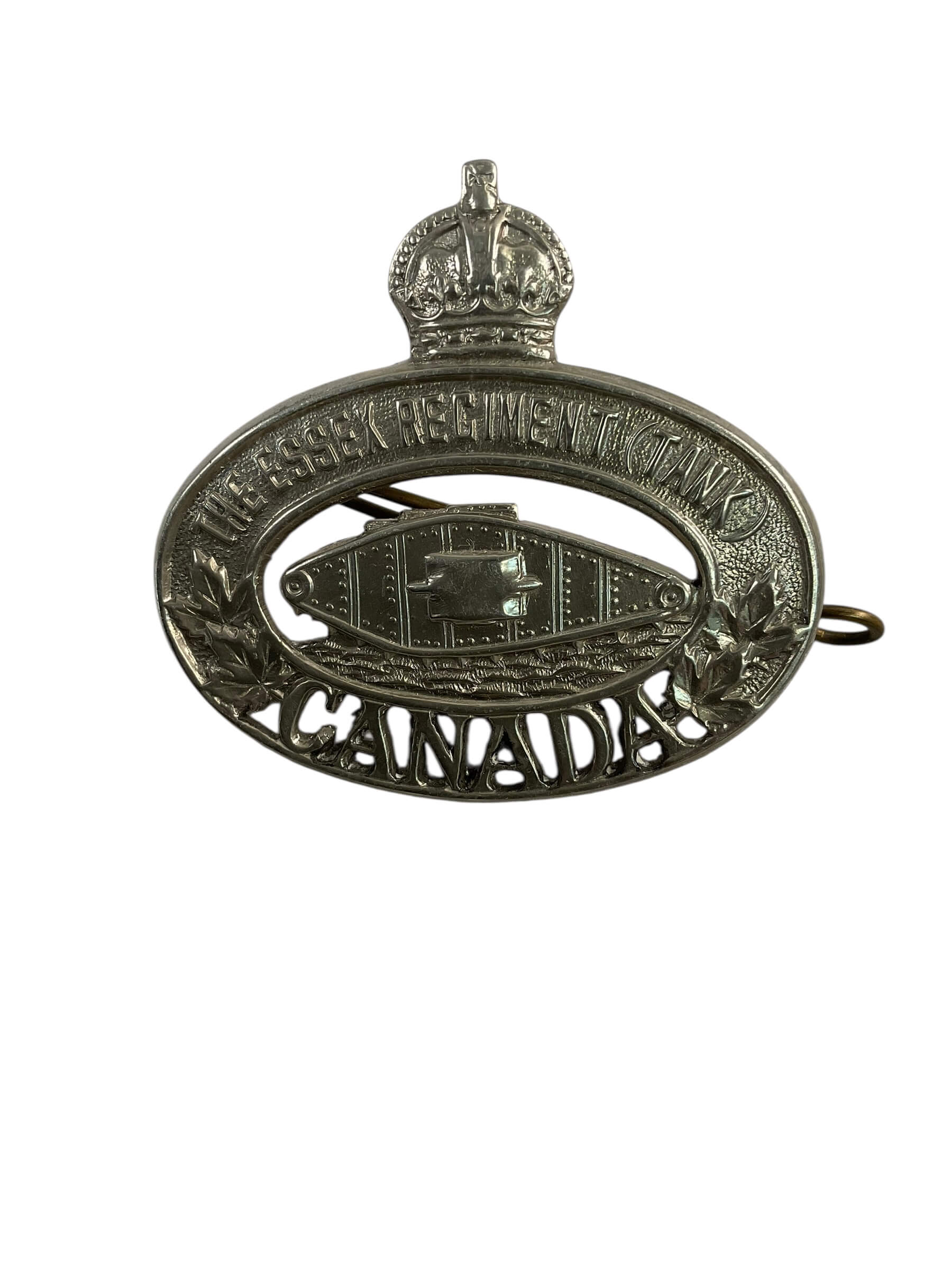 WW2 Canadian The Essex Regiment Tank Cap Badge Insignia - Military ...