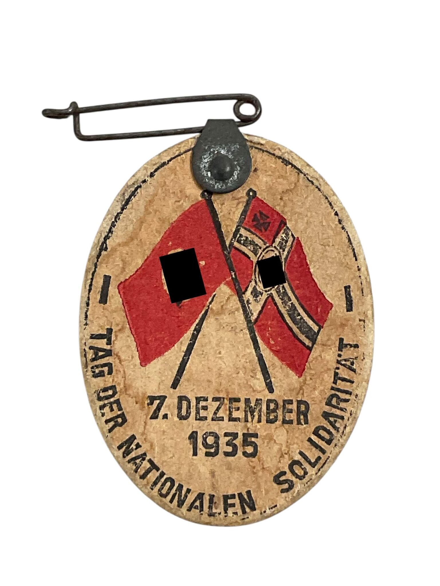 WW2 German NSDAP Patriotic Pressed Cardboard 7 December 1935 Badge ...