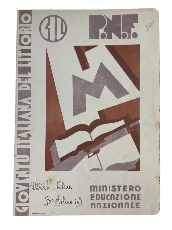 WW2 Italian GIL National Education Report No A.16 - Military Antiques ...