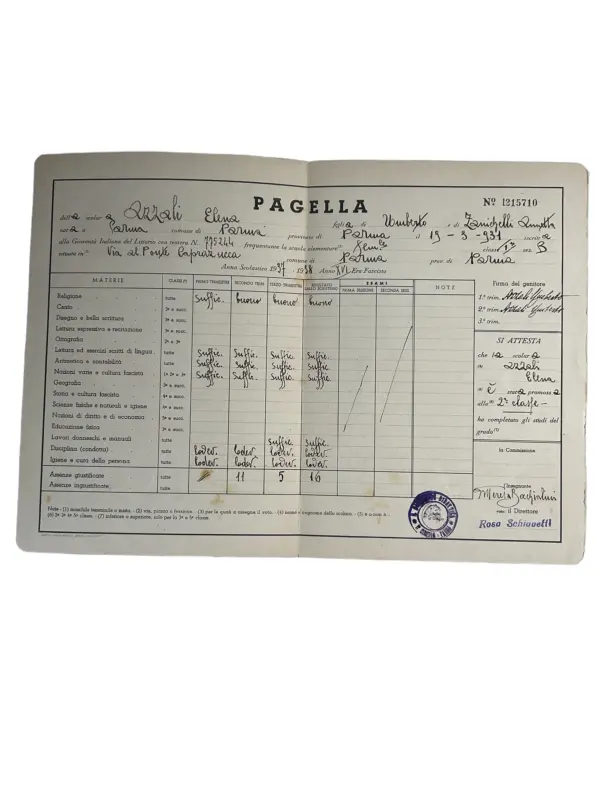 WW2 Italian GIL National Education Report No A.16 - Military Antiques ...