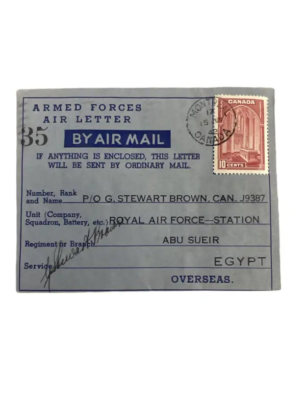 WW2 Canadian RCAF Letter Signed by Billy Bishop VC - Military Antiques ...