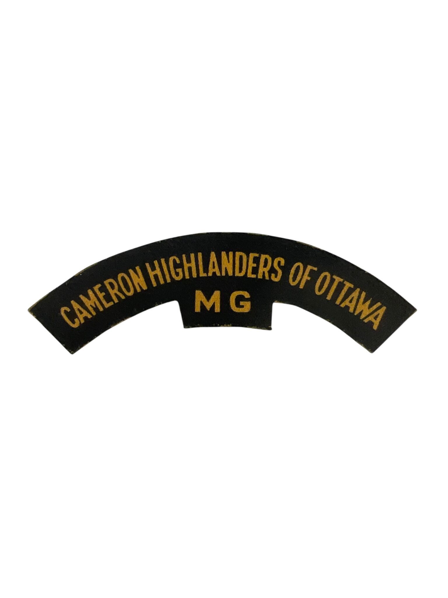 WW2 Canadian Cameron Highlanders of Ottawa MG Canvas Shoulder Title ...
