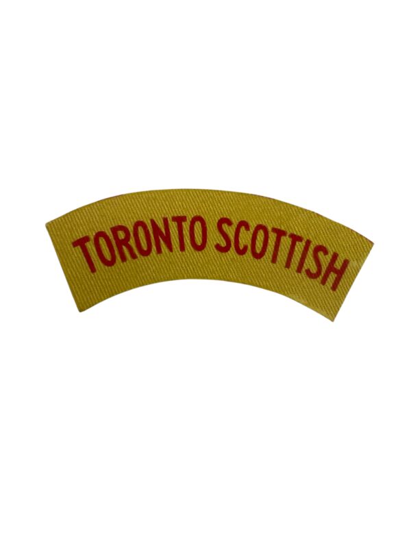 WW2 Canadian Toronto Scottish Canvas Shoulder Title Insignia Single ...