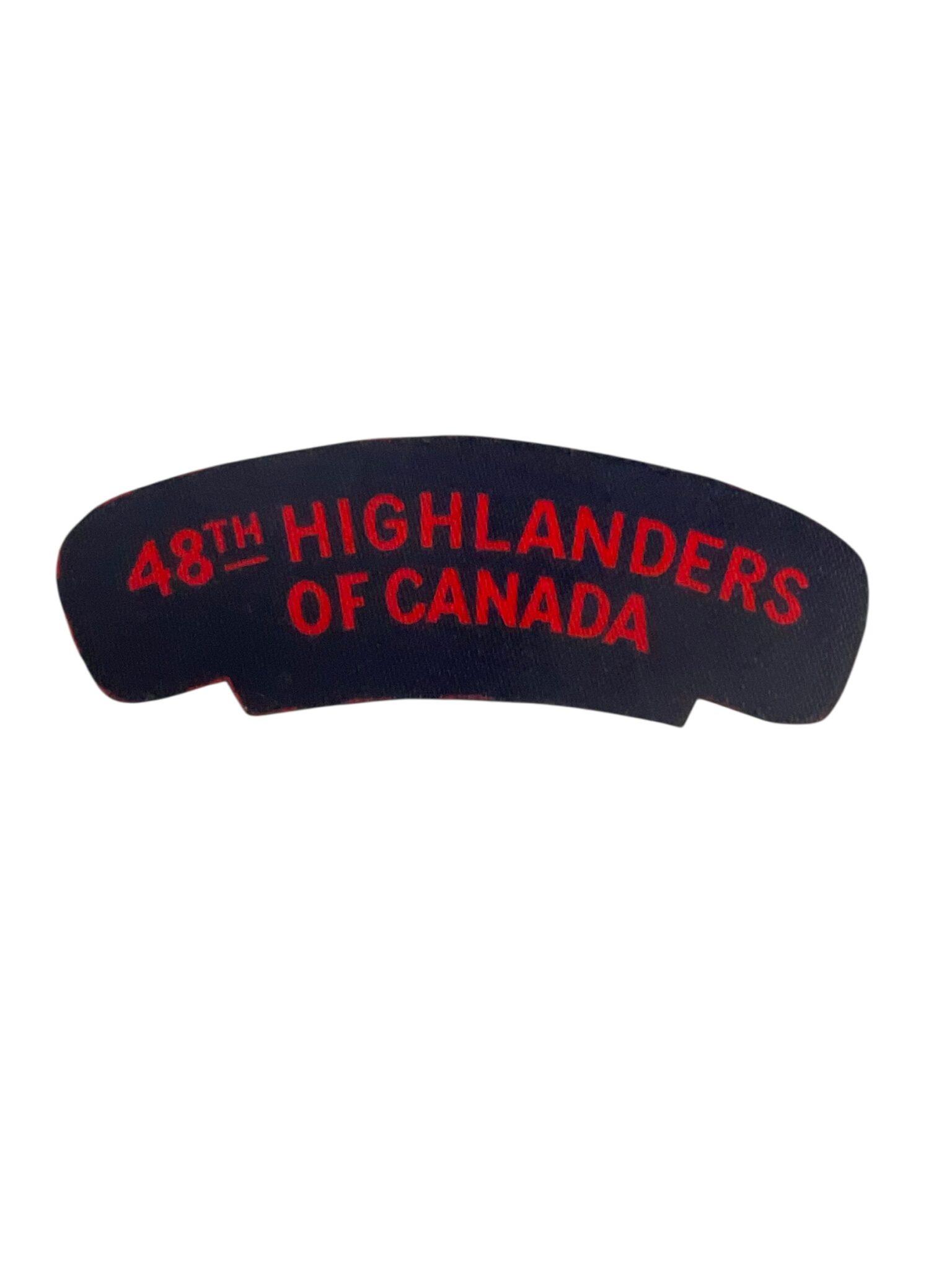WW2 Canadian 48th Highlanders of Canada Canvas Shoulder Title Insignia ...